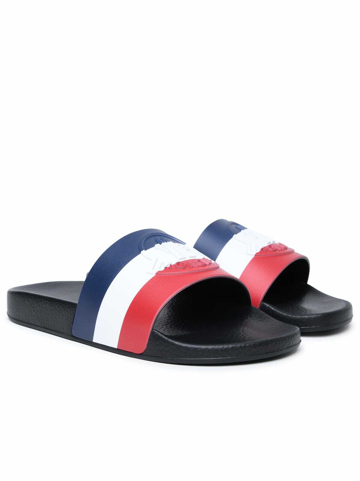 Moncler basile Black Rubber Slippers Moncler