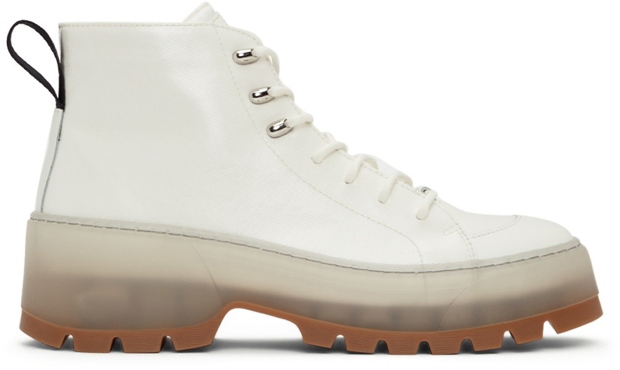 Hugo White Jin Hiking Boots Hugo Boss