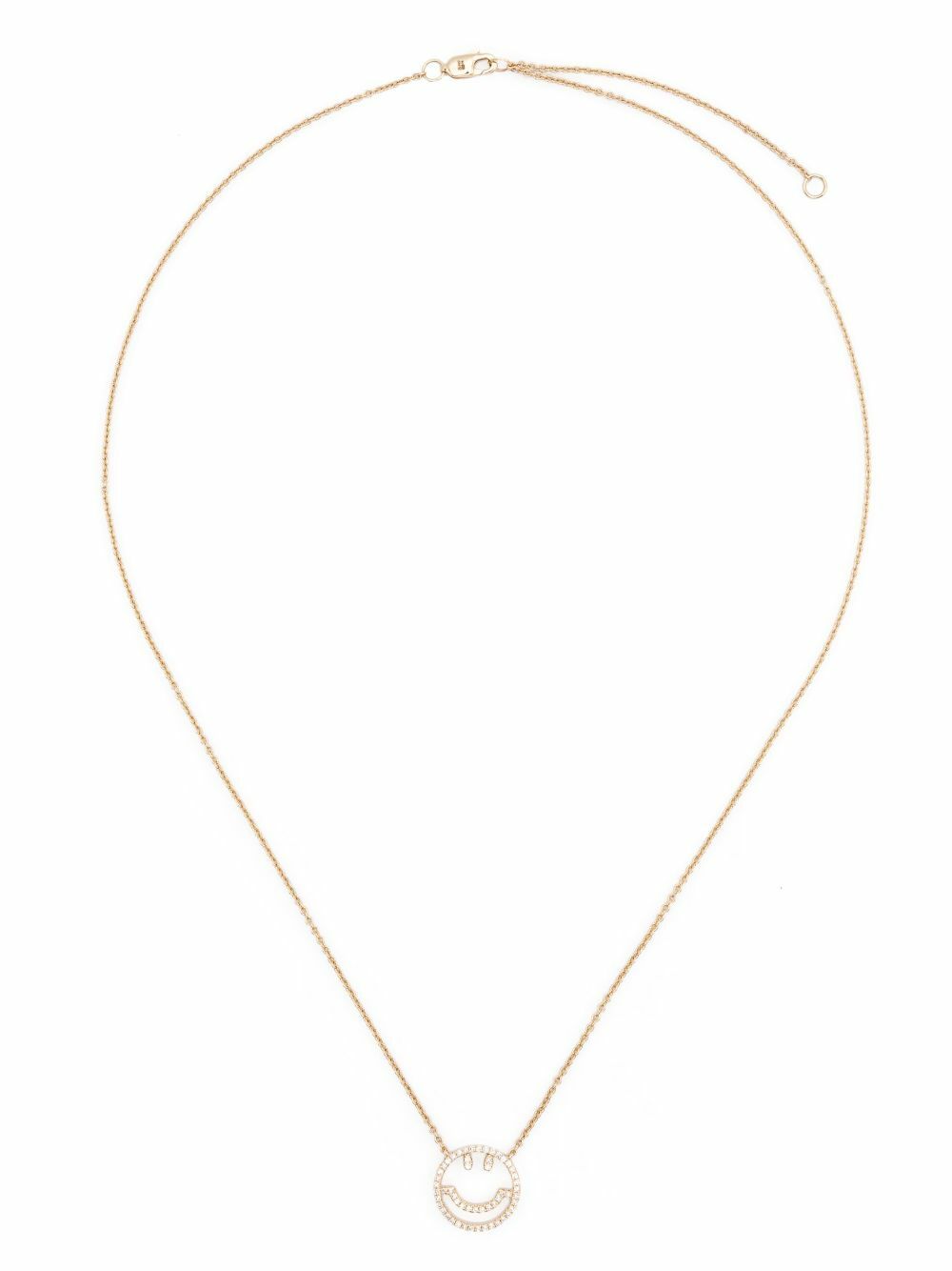 Roxanne First 14kt Yellow Gold Smile Diamond Necklace Roxanne First