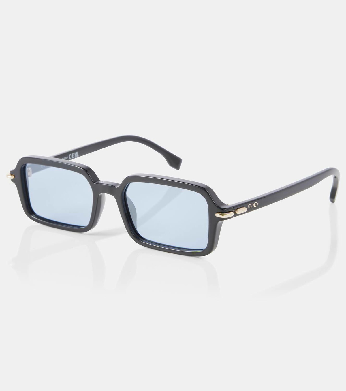 Fendi Fendi First embellished rectangular sunglasses Fendi