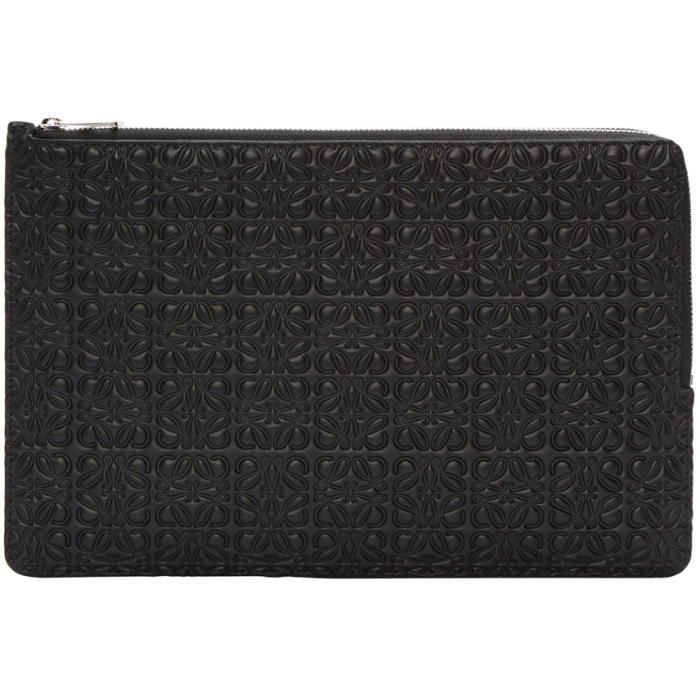 Loewe Black Flat Double Pouch Loewe