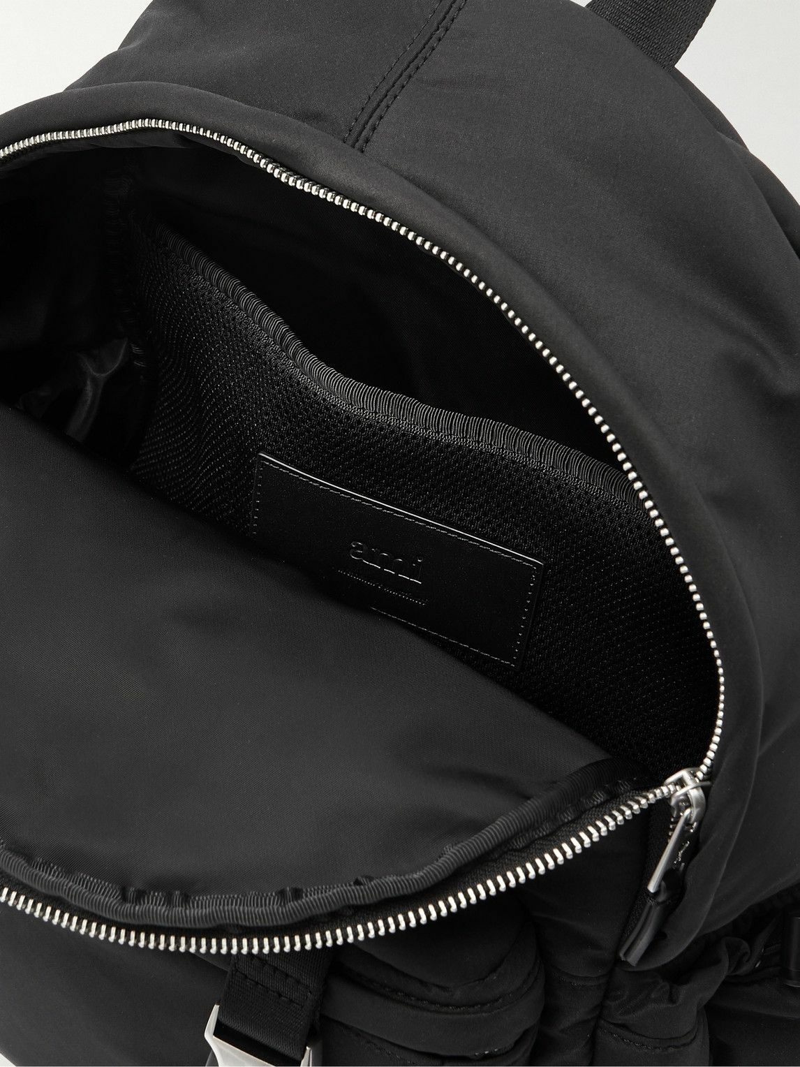 AMI PARIS - Logo-Appliquéd Leather-Trimmed Neoprene Backpack AMI