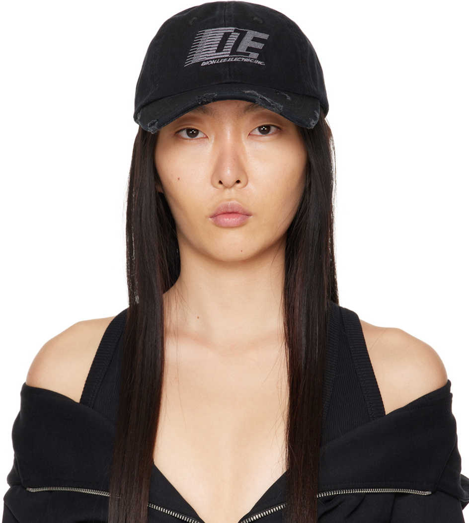 Dion Lee Black DL Electric Denim Cap Dion Lee