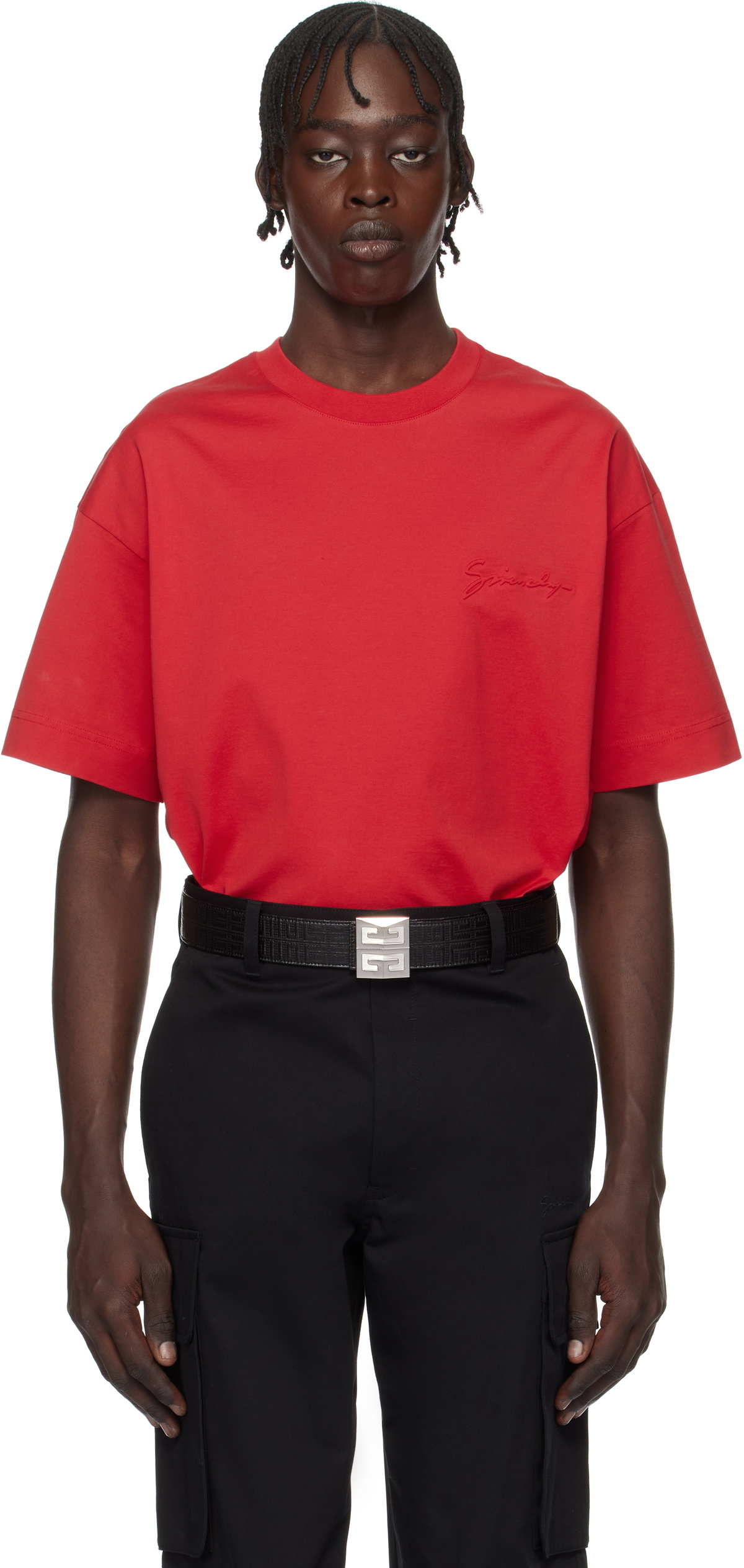 Givenchy Red 'GIVENCHY' T-shirt Givenchy