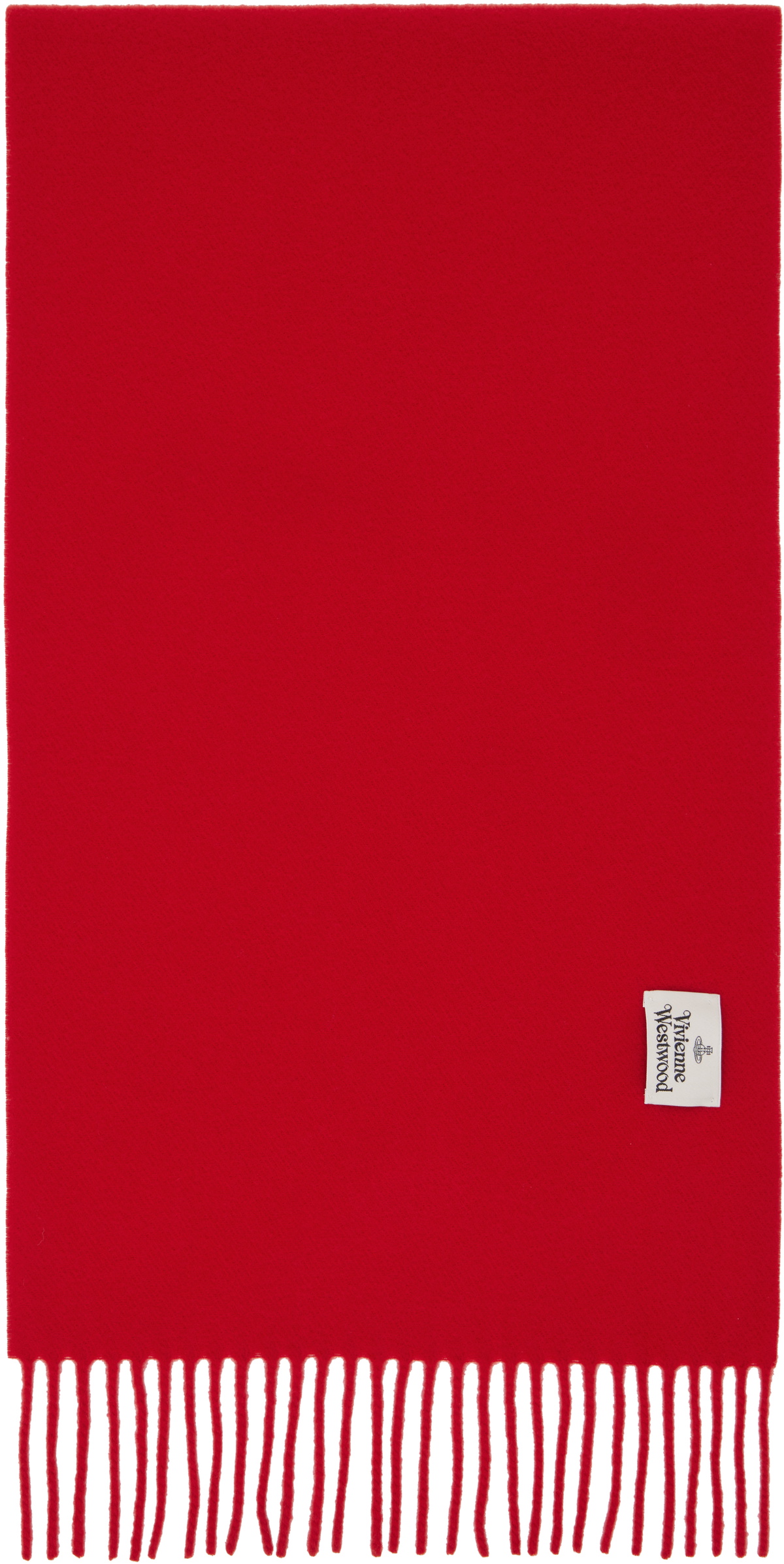 Vivienne Westwood Red Embroidered Scarf Vivienne Westwood