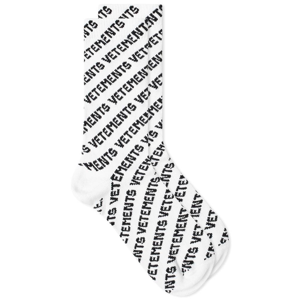 VETEMENTS All Over Print Logo Sock Vetements