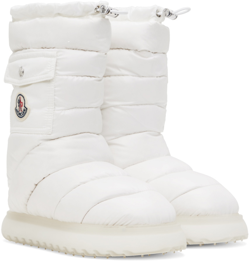 Moncler White Gaia Down Boots Moncler
