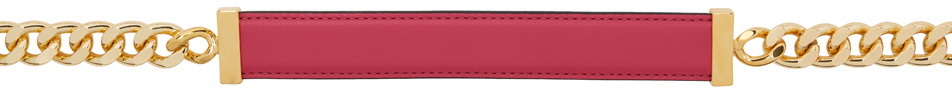 Moschino Pink Curb Chain Belt Moschino