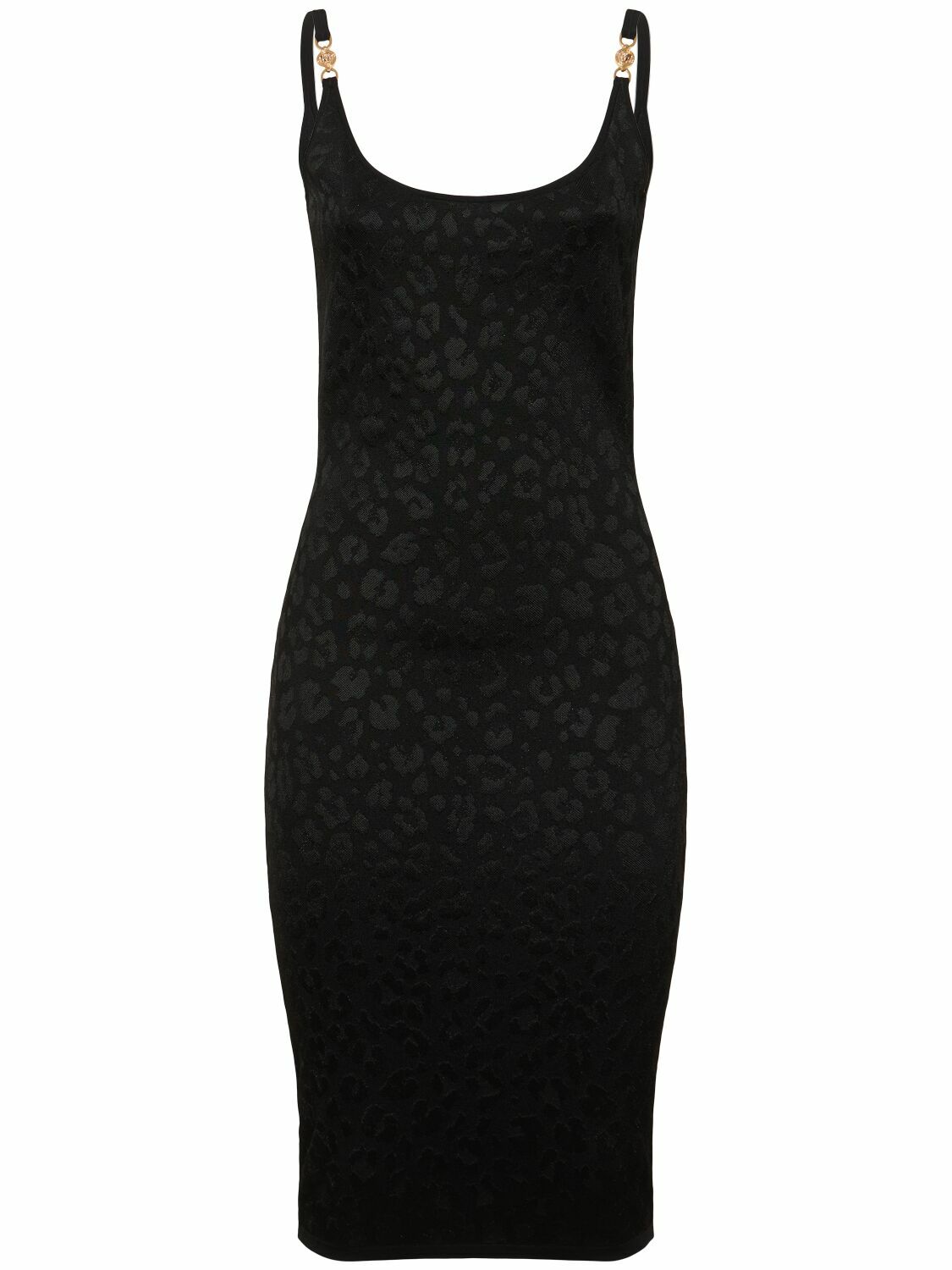 VERSACE Leopard Knit Midi Dress Versace