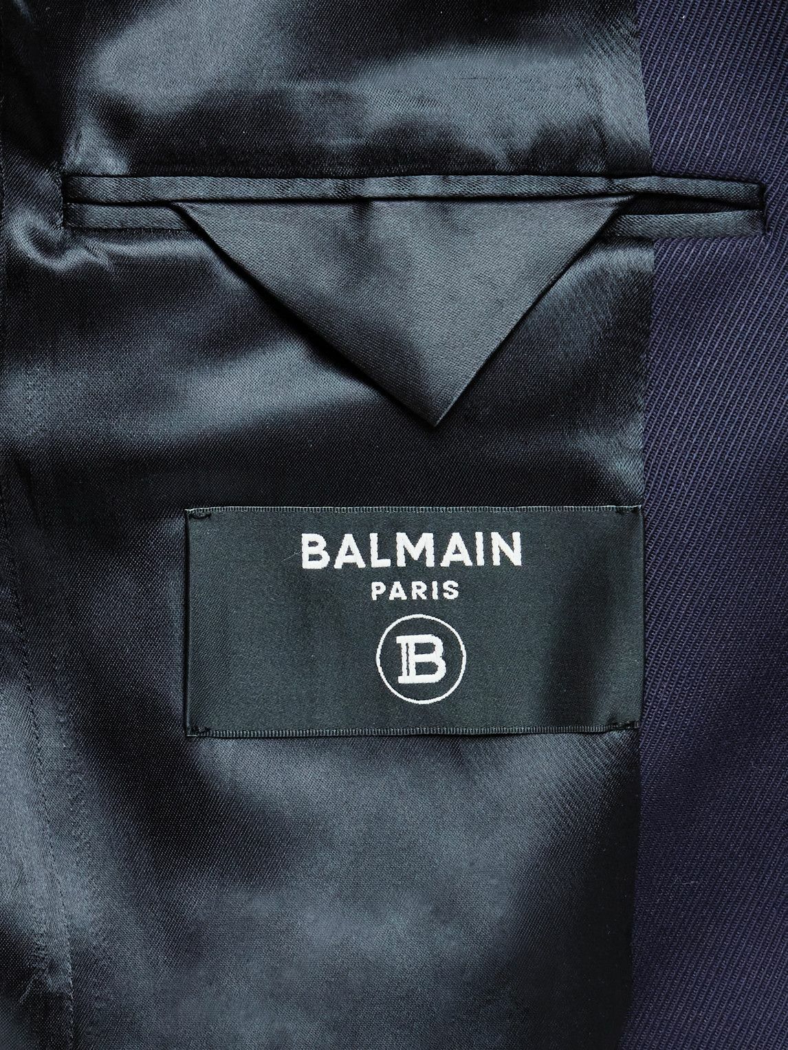Balmain - Embellished Wool-Twill Blazer - Blue Balmain