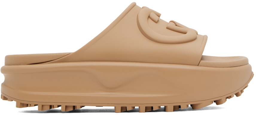 Gucci Beige Interlocking G Sandals Gucci