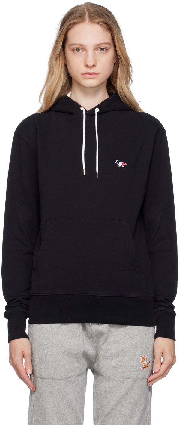 Maison Kitsuné Black Tricolor Fox Hoodie Maison Kitsune
