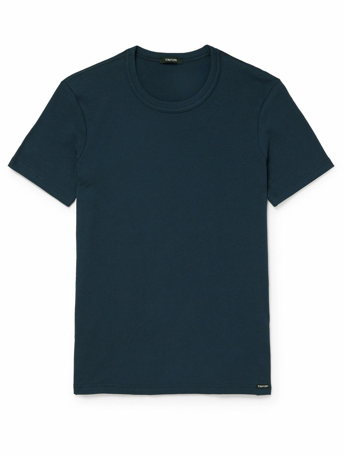 TOM FORD - Slim-Fit Stretch-Cotton Jersey T-Shirt - Blue TOM FORD