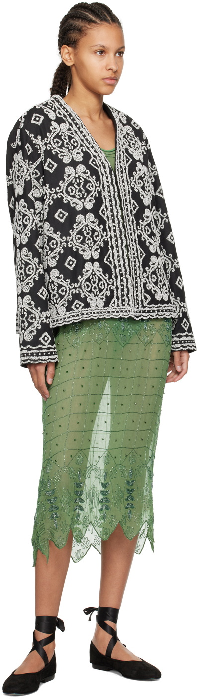 Bode Black Beaded Baroque Jacket Bode