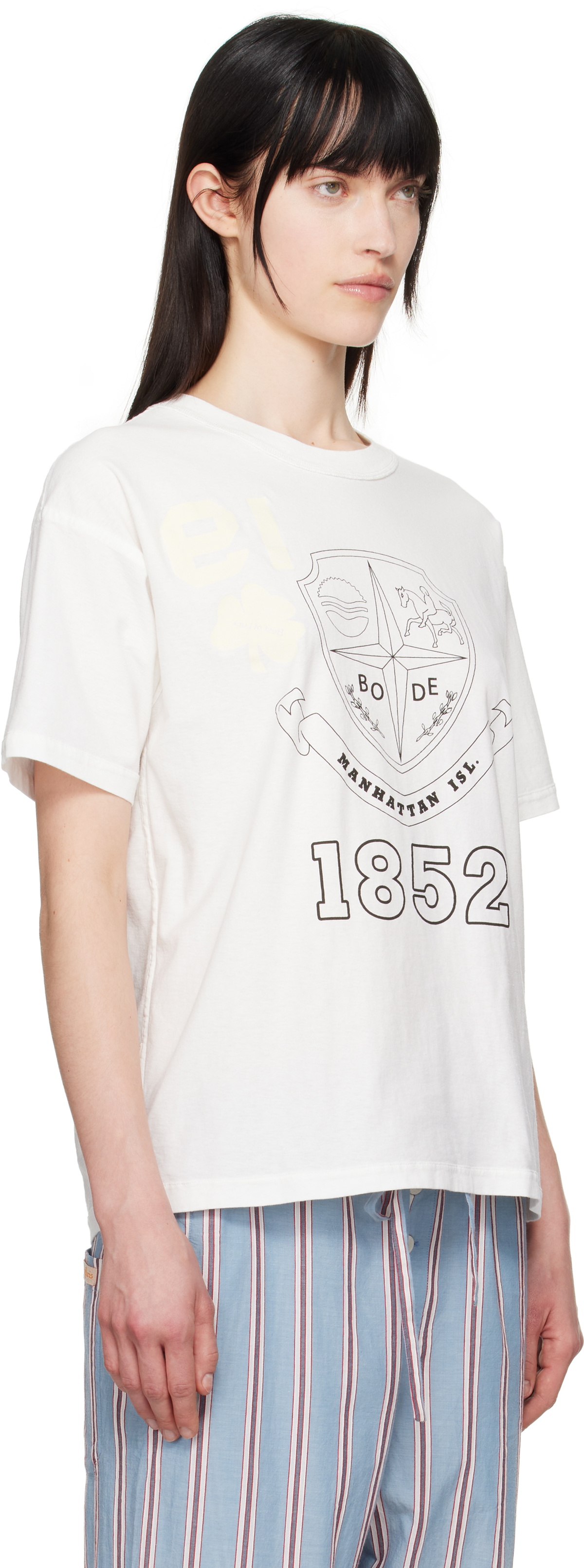 Bode White Crest Reversible T-shirt Bode
