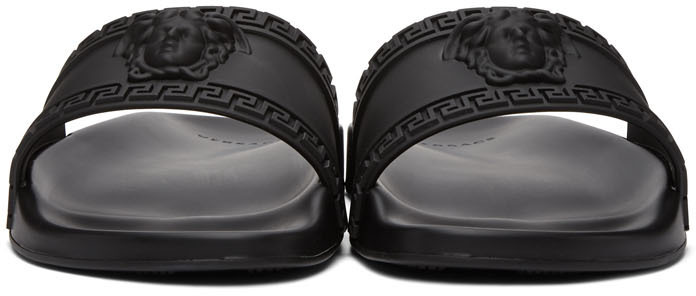 Versace Black Medusa Pool Slides Versace