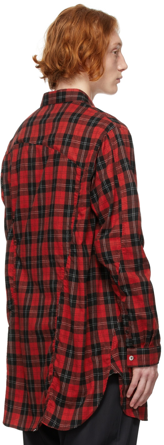 Undercoverism Red Long Check Shirt Undercoverism