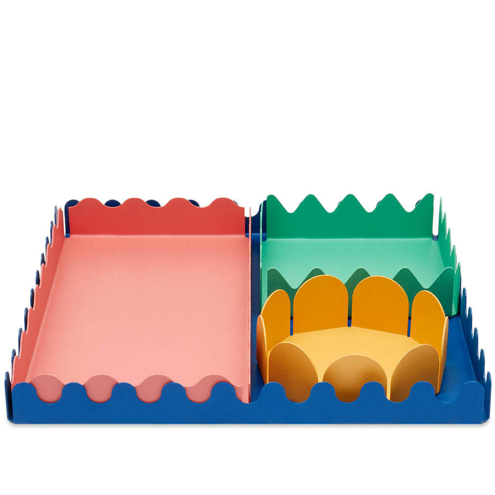 Areaware Scape Tray Set in Blue/Green/Pink/Yellow Areaware