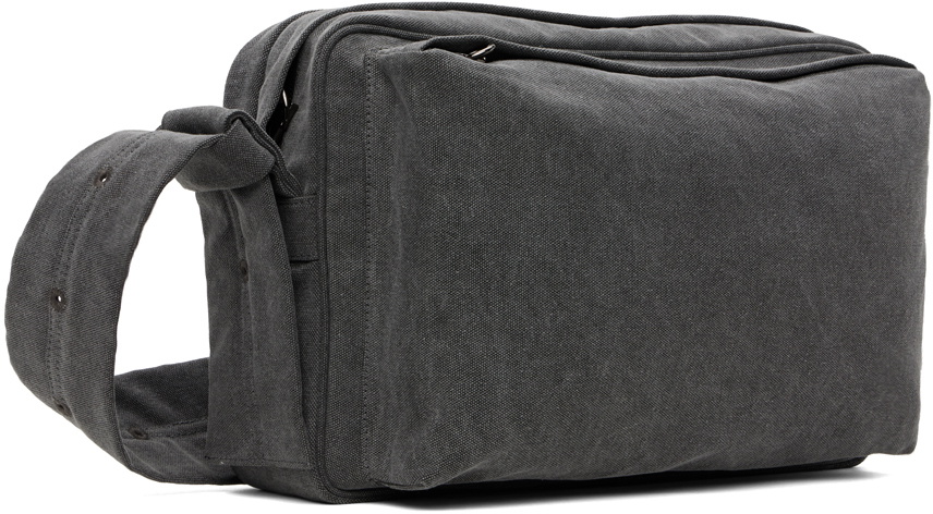 Solid Homme Gray Washed Cross Bag Solid Homme