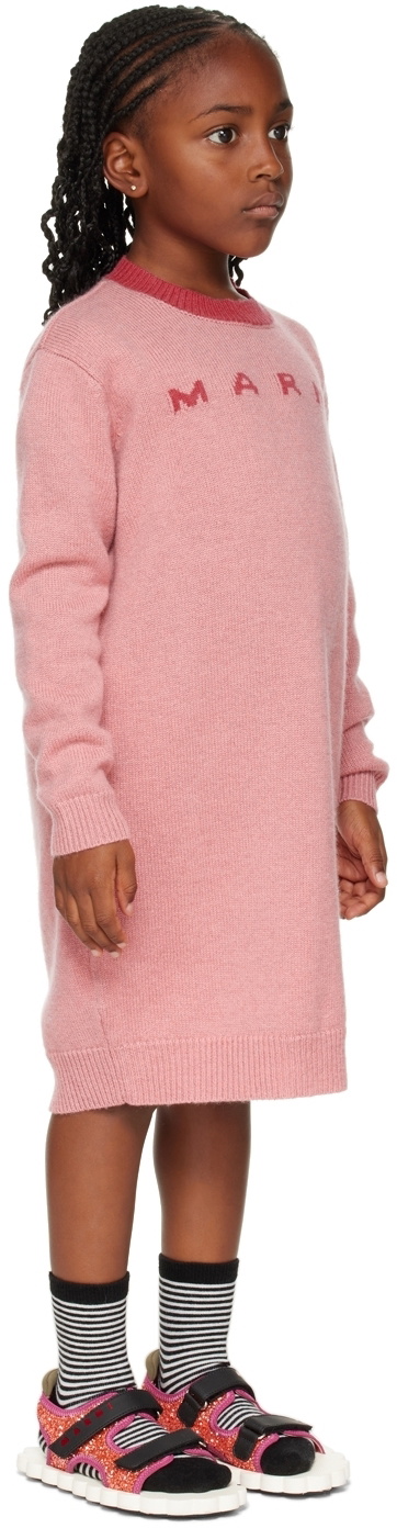 Marni Kids Pink Logo Dress Marni