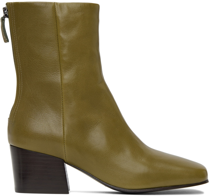 LEMAIRE Khaki Soft 55 Boots Lemaire