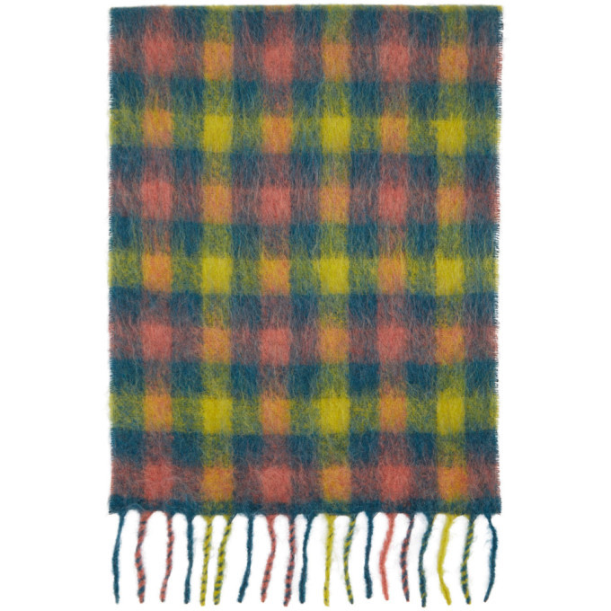 Andersson Bell SSENSE Exclusive Pink and Green Check Veneto Scarf ...
