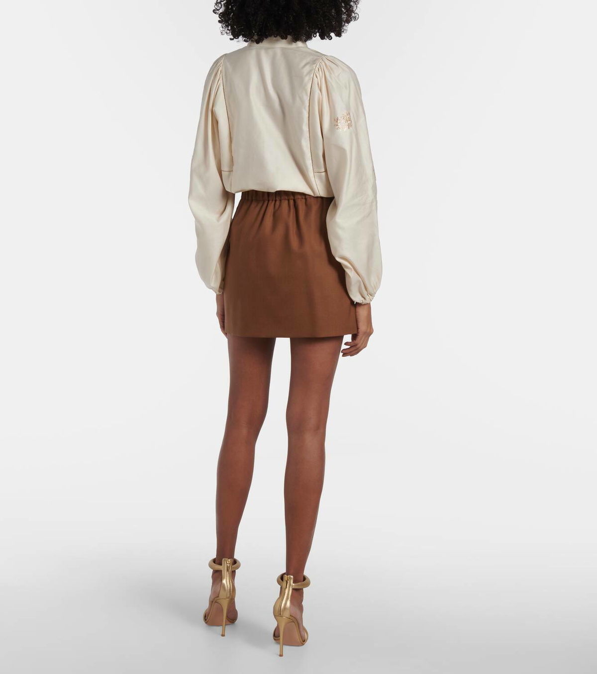 Max Mara Tabarin wool and silk-blend miniskirt Max Mara