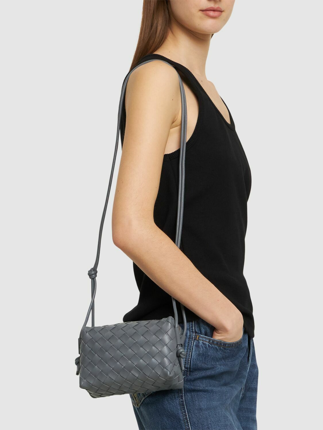 BOTTEGA VENETA - Mini Loop Leather Shoulder Bag Bottega Veneta