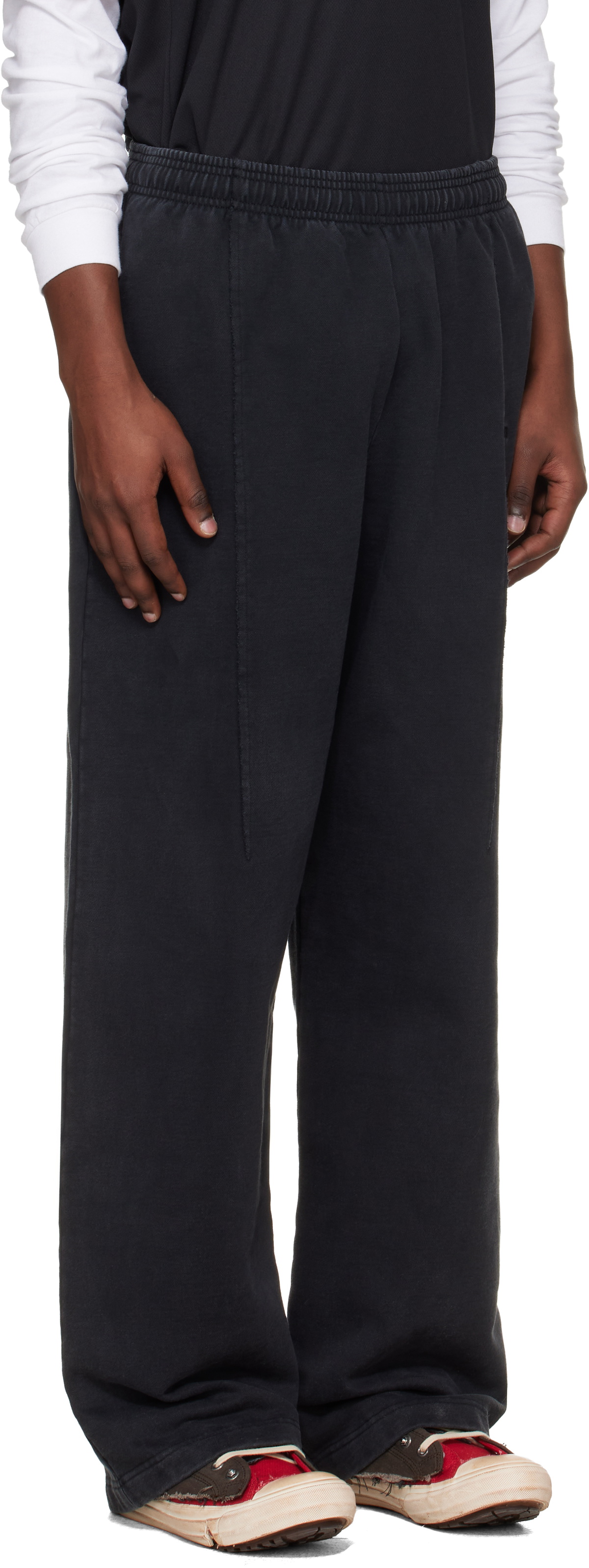 VETEMENTS Black Cut Sweatpants Vetements