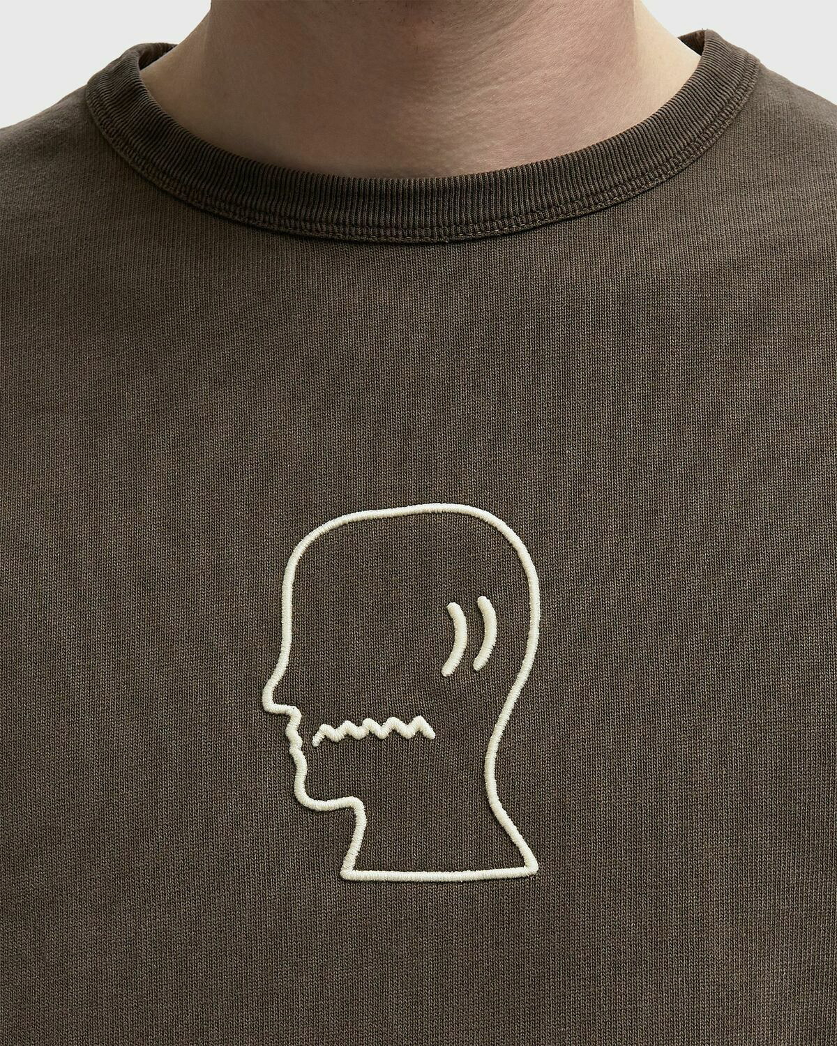 Brain Dead HEAVYWEIGHT 3D EMBROIDERY LOGOHEAD TEE Brown Mens ...