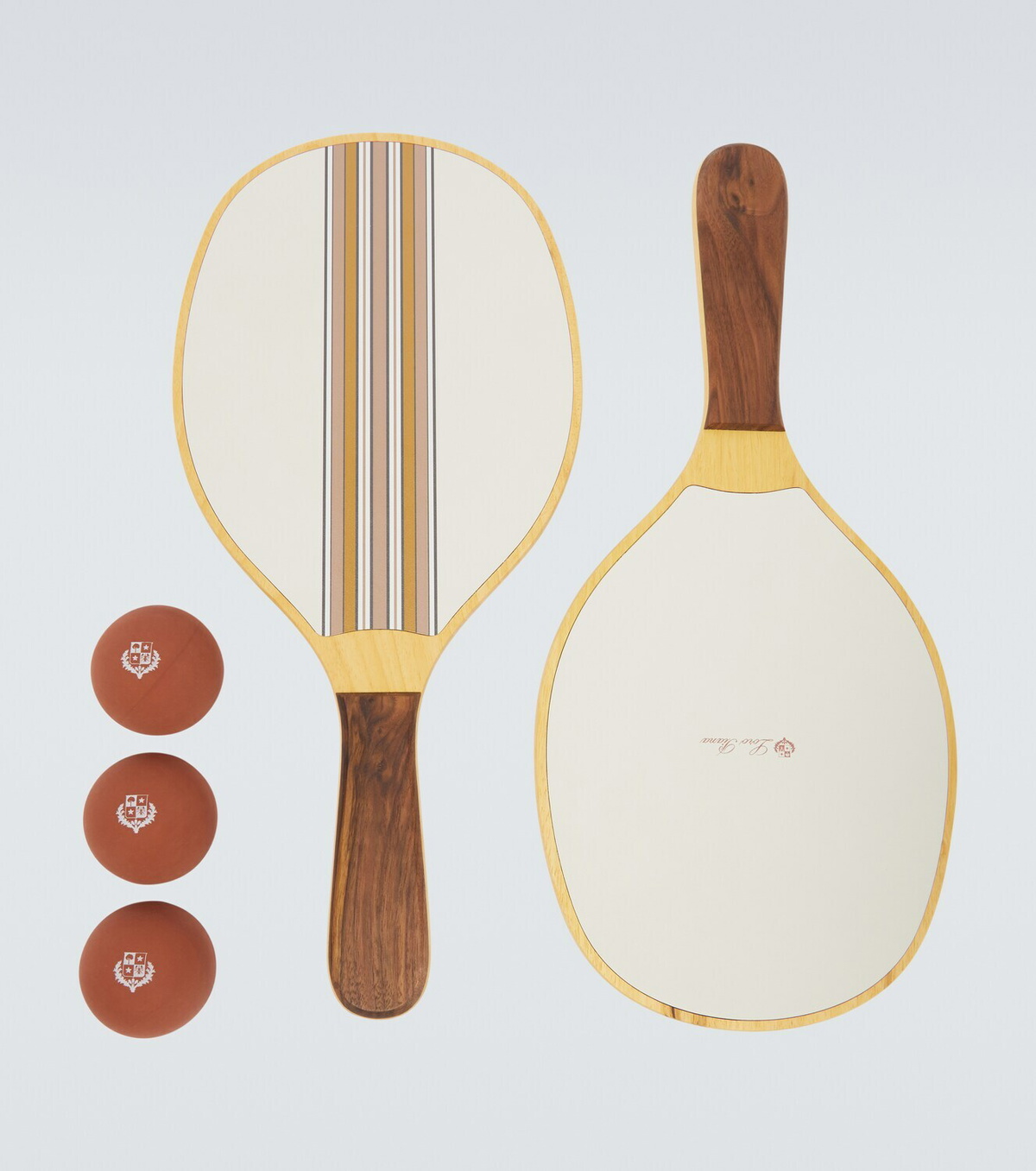 Loro Piana Set of 2 wooden paddleball rackets Loro Piana