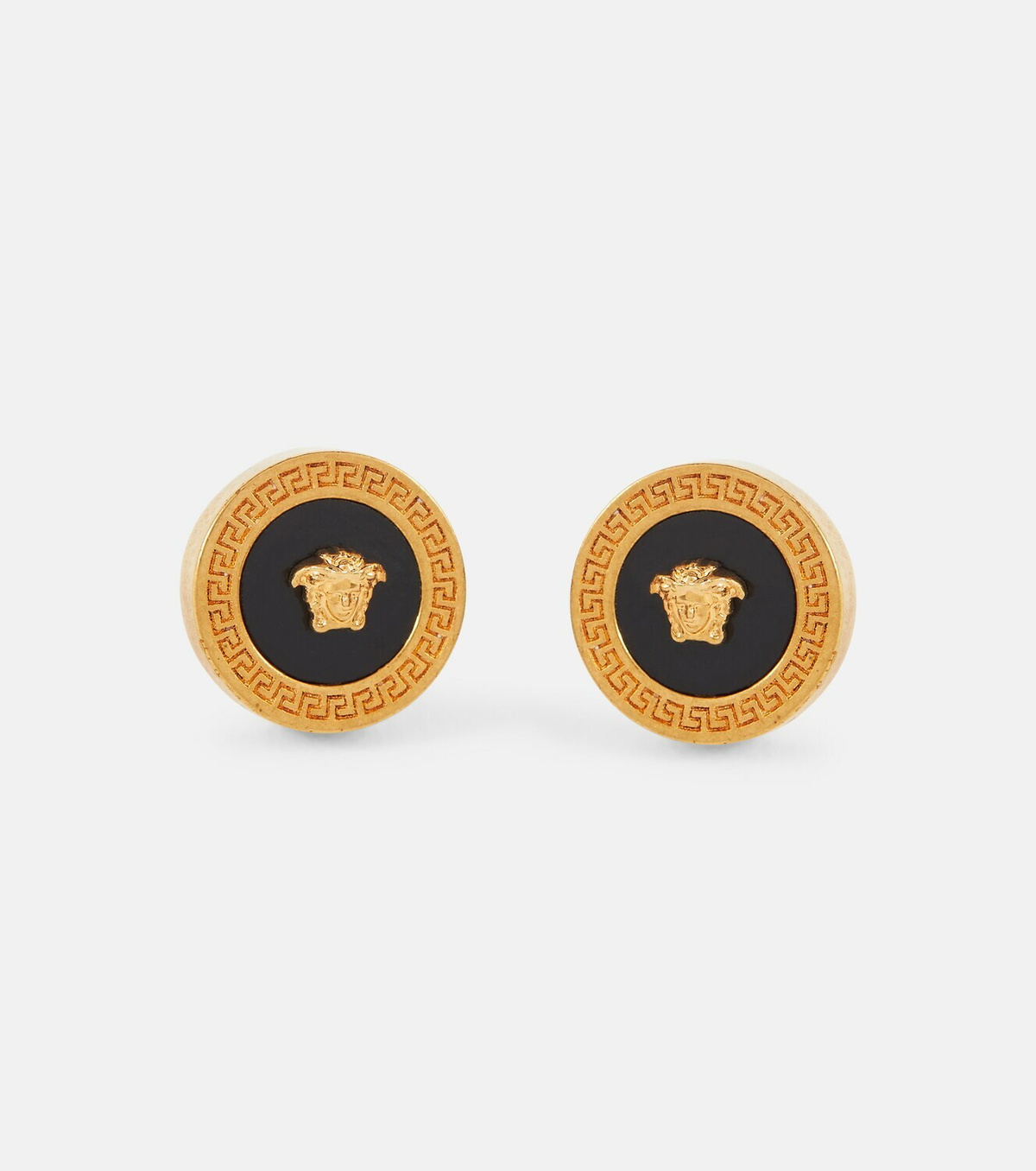 Versace - Enamel Medusa stud earrings Versace