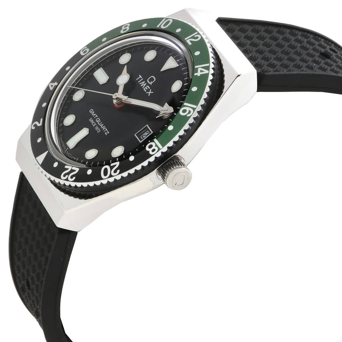 Timex Q Timex GMT Quartz Black Dial Mens Watch TW2W57500 Timex