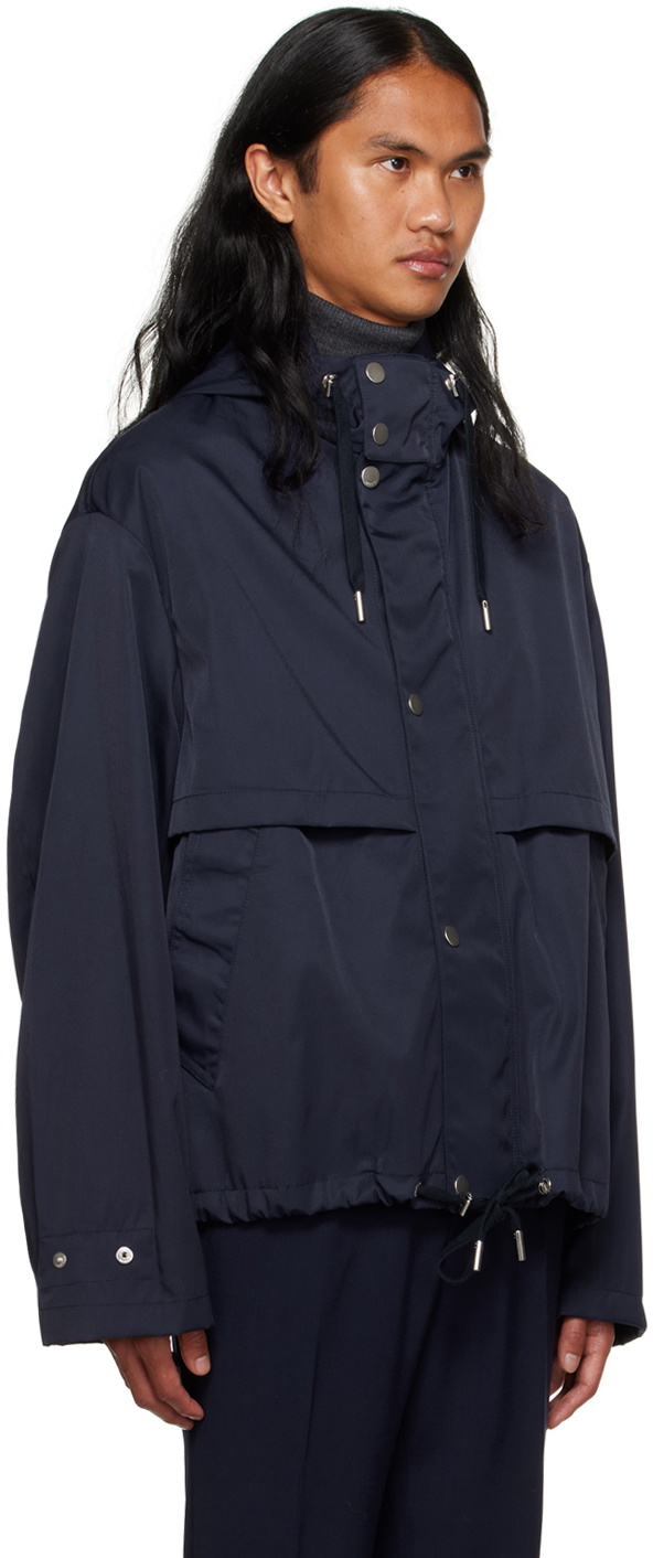 AMI Alexandre Mattiussi Navy Short Jacket AMI Alexandre Mattiussi