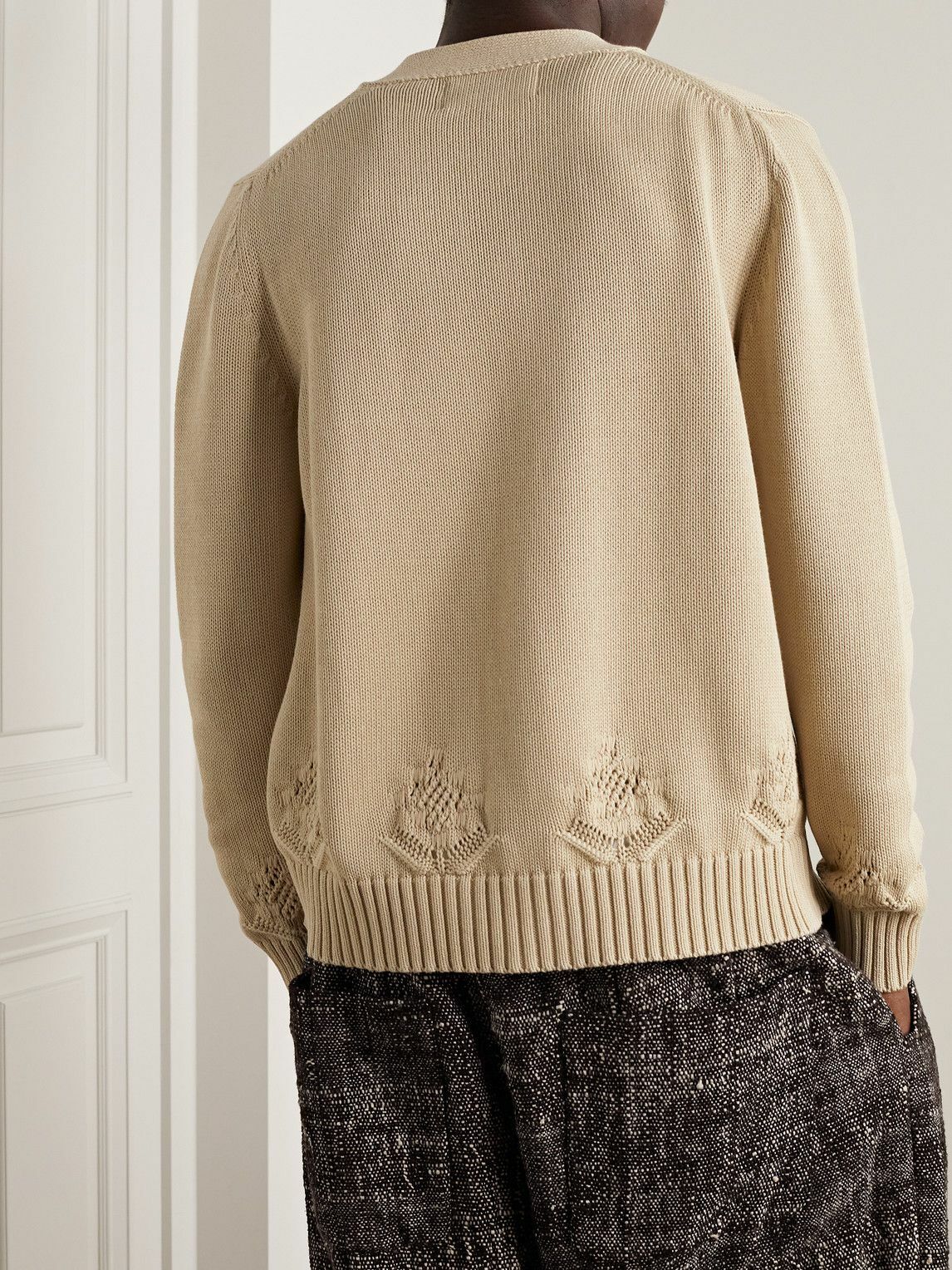 Corridor - Pointelle-Detailed Cotton Cardigan - Neutrals Corridor