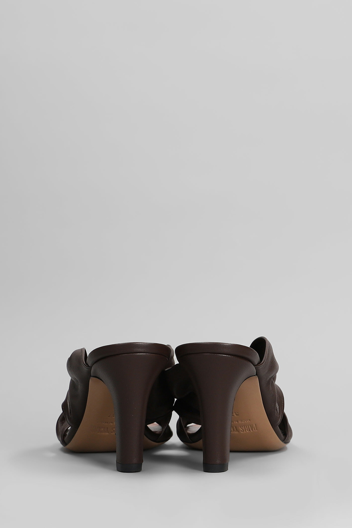 Paris Texas Maria Mule 75 Slipper-mule In Brown Leather Paris Texas