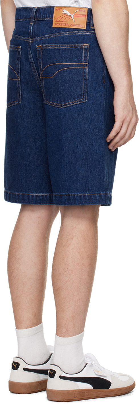 PUMA Blue A$AP Rocky Edition Denim Shorts Puma