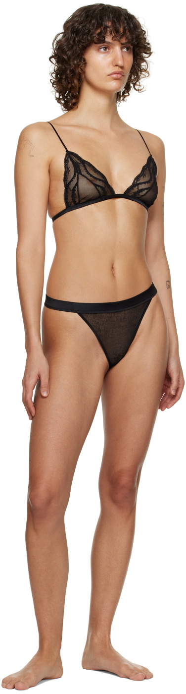 Kiki De Montparnasse Black Intime Thong Kiki De Montparnasse