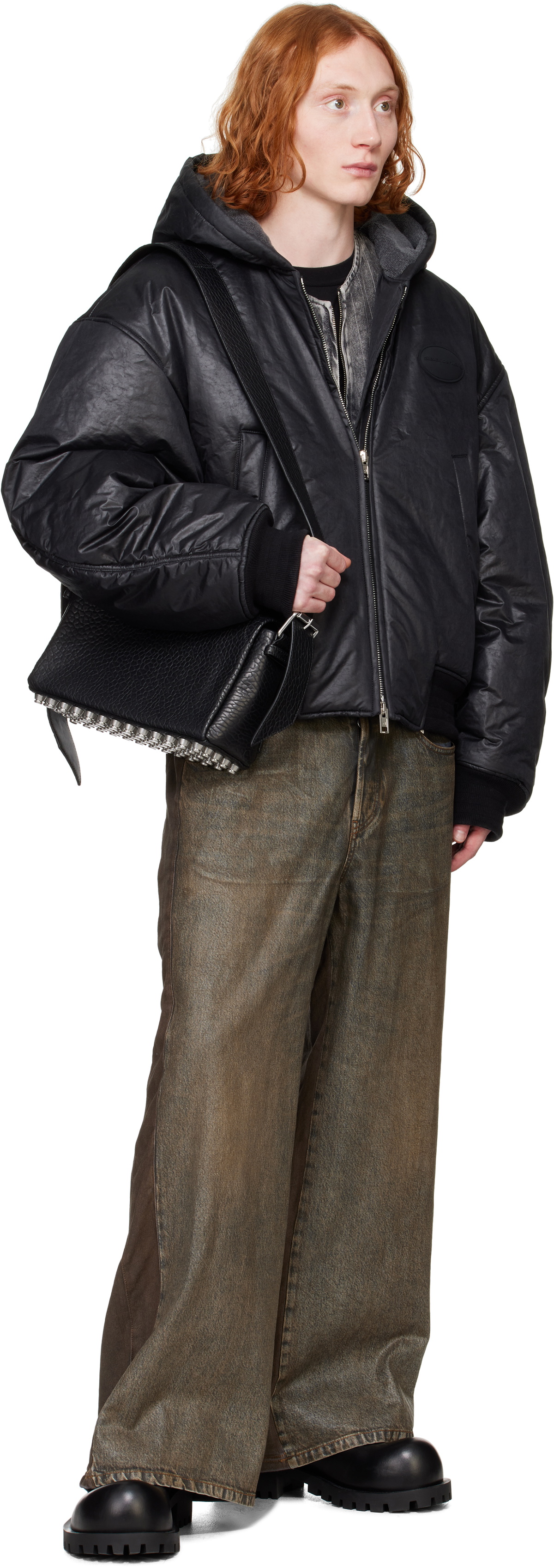 Alexander Wang Black Padded Bomber Jacket Alexander Wang