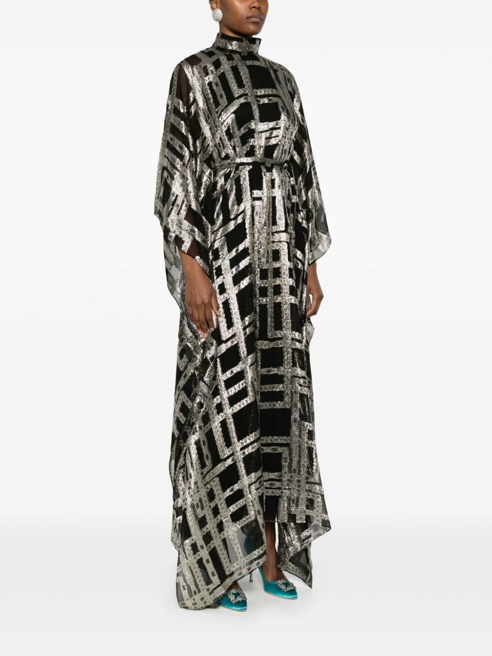 Taller Marmo Black Checked Dress Taller Marmo