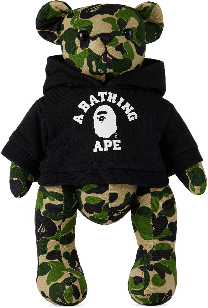 BAPE Khaki & Black ABC Camo Bear Plush Toy A Bathing Ape