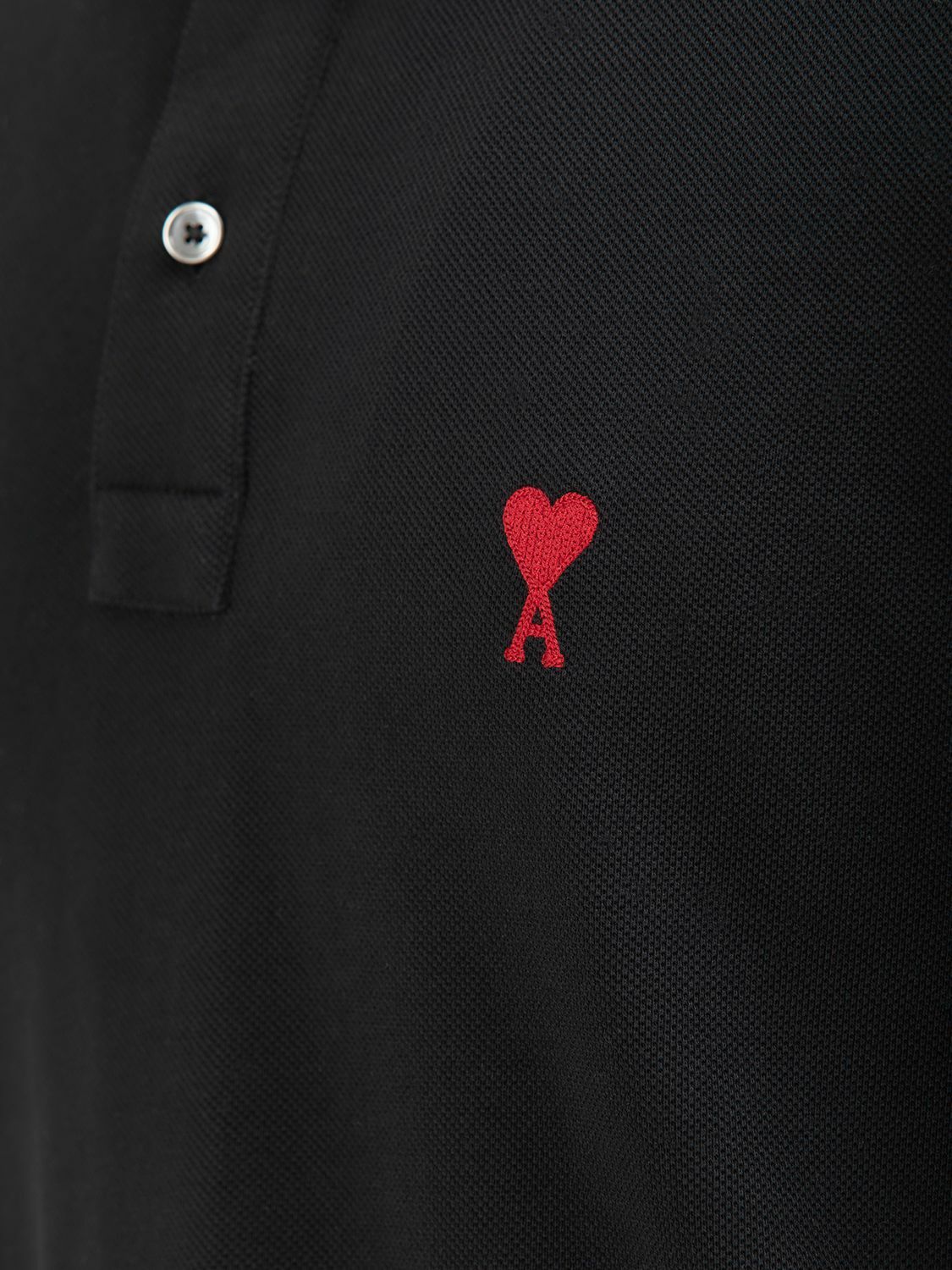 AMI PARIS - Logo Cotton Piqué Polo AMI