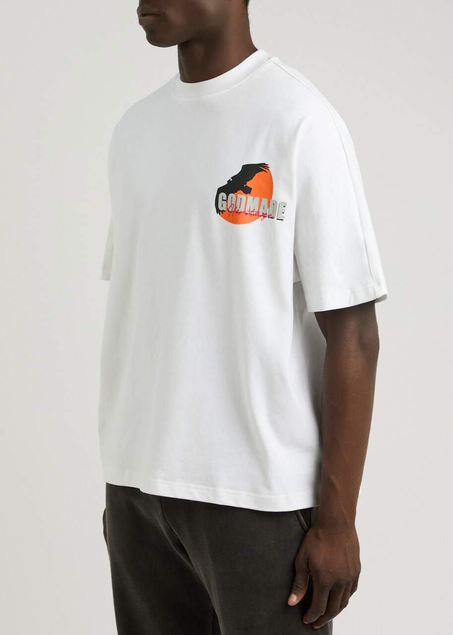 God Made Heritage Logo-print Cotton T-shirt White God Made