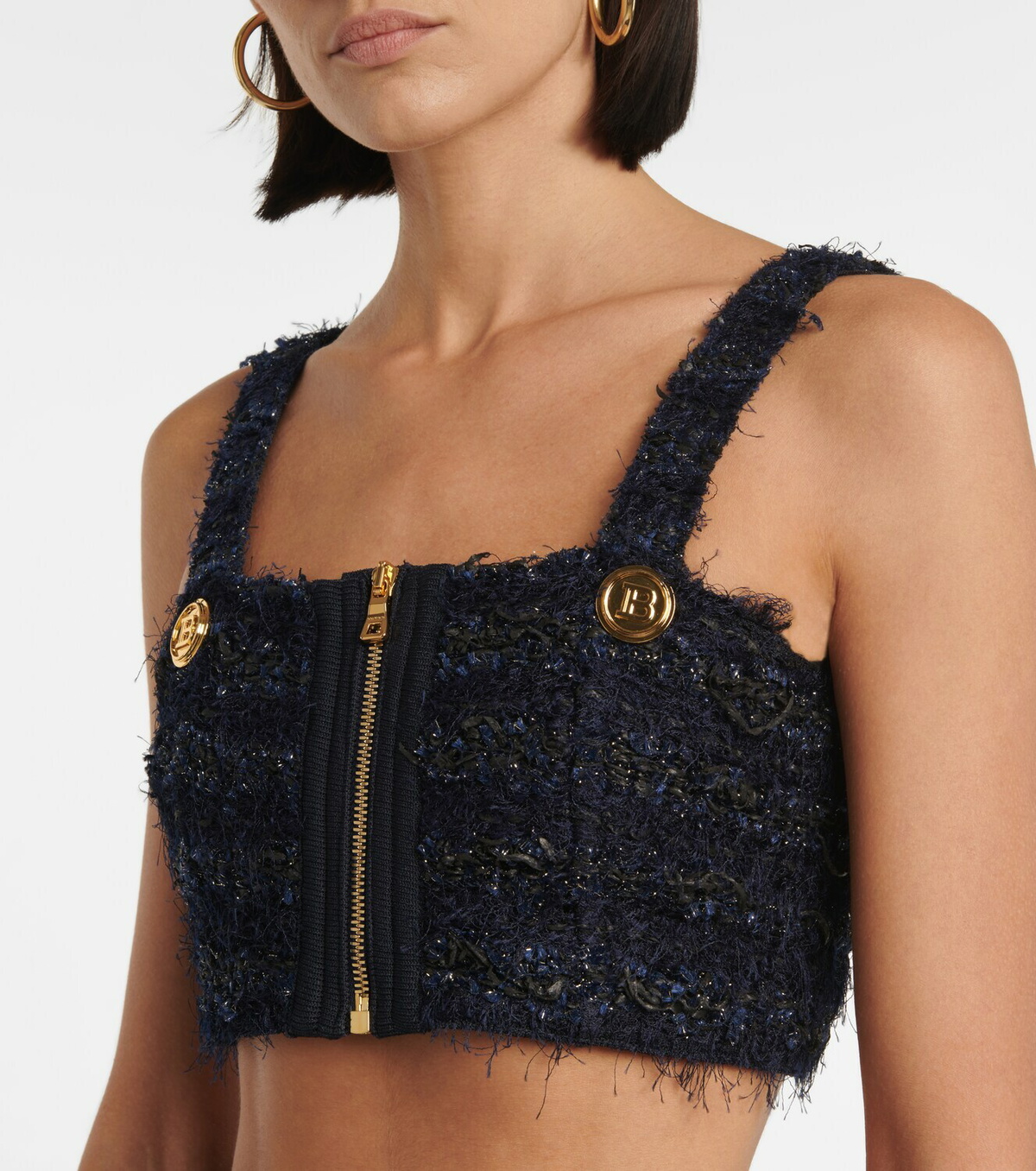 Balmain - Tweed crop top Balmain