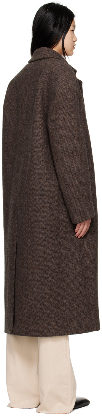 We11done Brown Herringbone Coat We11done