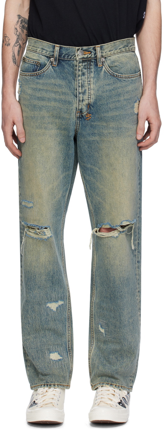 Ksubi Blue Anti K Throw Bak Trash Jeans Ksubi