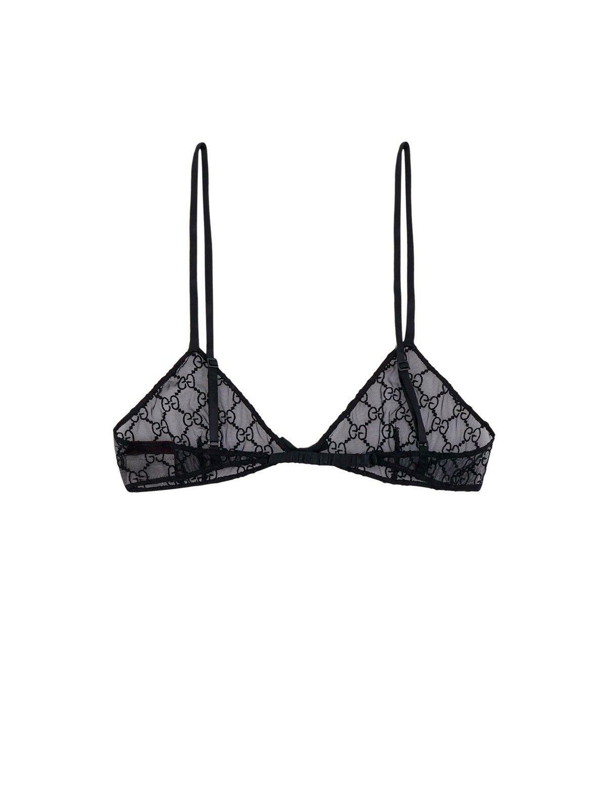 Gucci Gg Motif Lace Bra Gucci