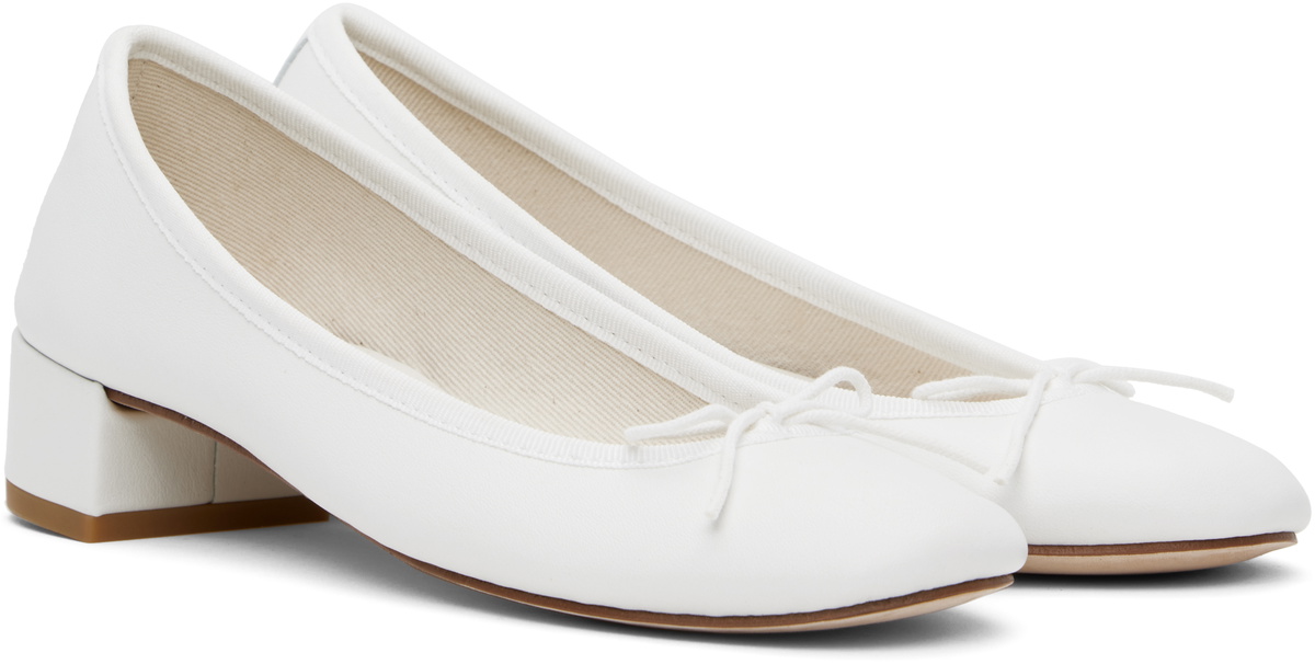 Repetto White Camille Heels Repetto