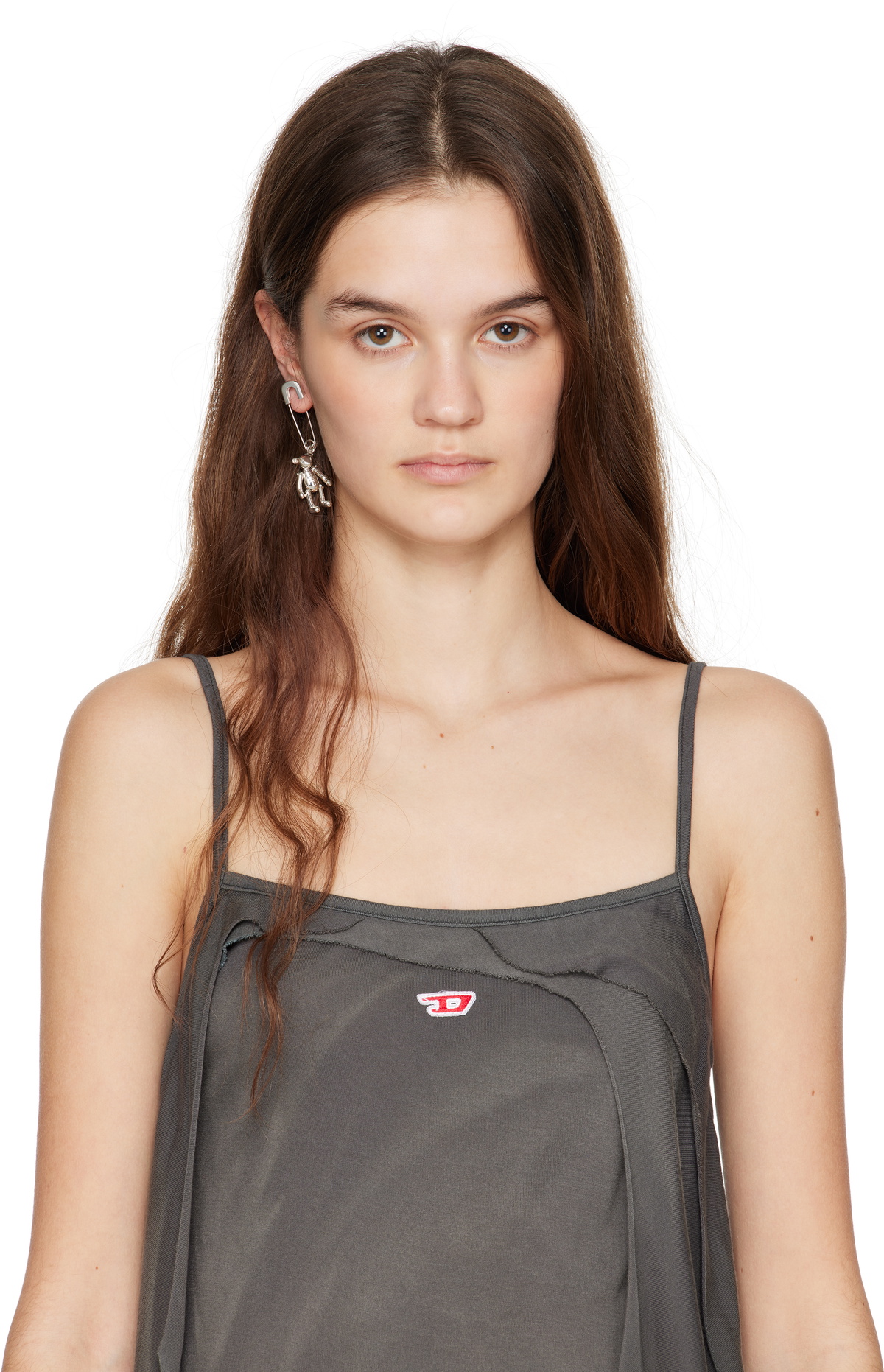 AMBUSH Silver Teddy Bear Charm Single Earring Ambush