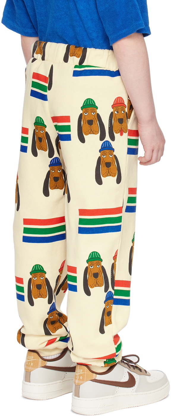 Mini Rodini Kids Off-White Bloodhound Sweatpants Mini Rodini